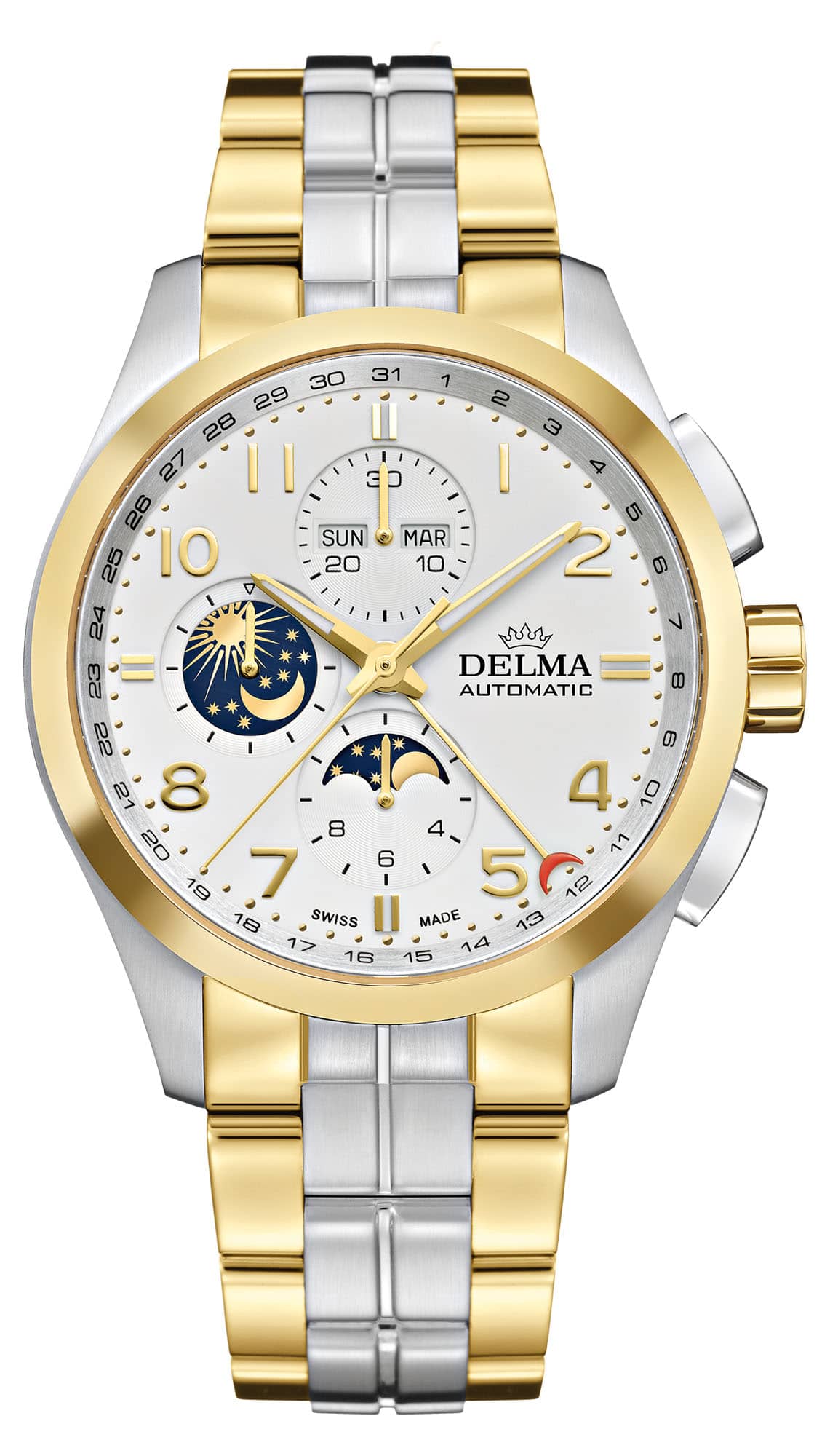 Klondike Moonphase 52701.680.6.012 - Delma horloge Nederland